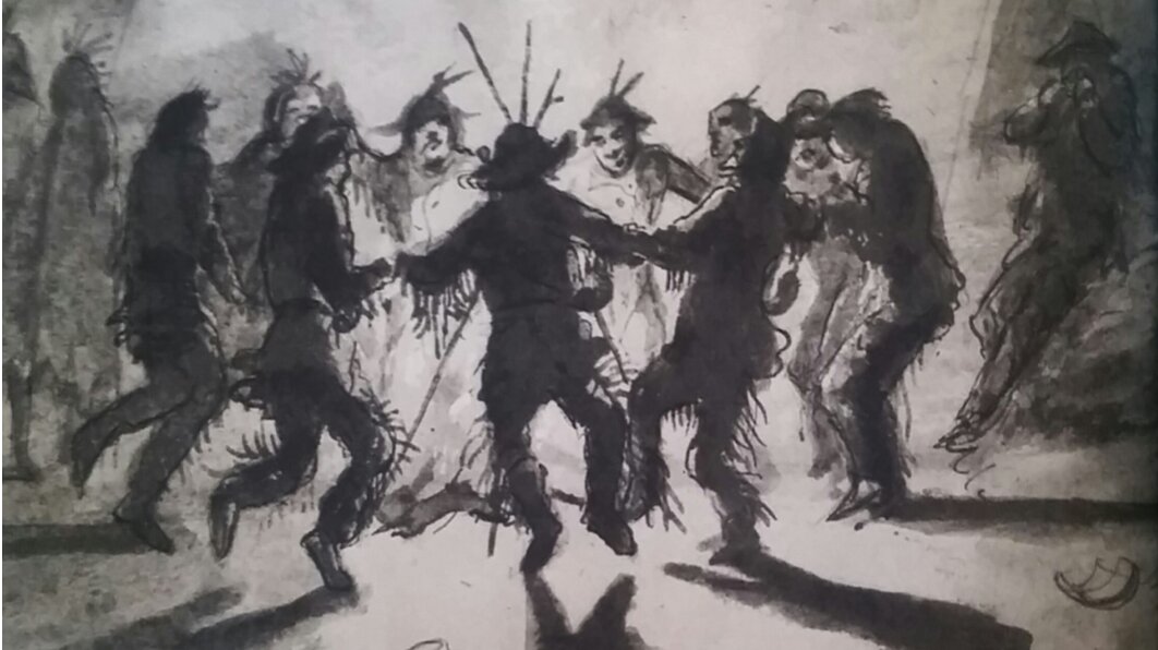 Trappers Dancing Around the Campfire | Denver Art Museum