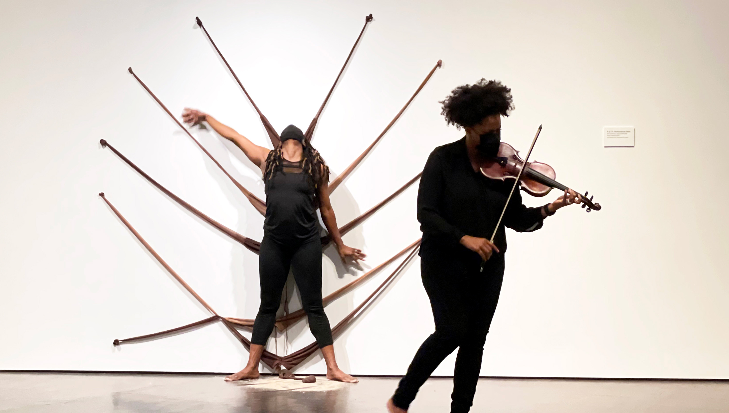 Dancer Rai Goshea 'Activates' Senga Nengudi Sculpture | Denver Art Museum